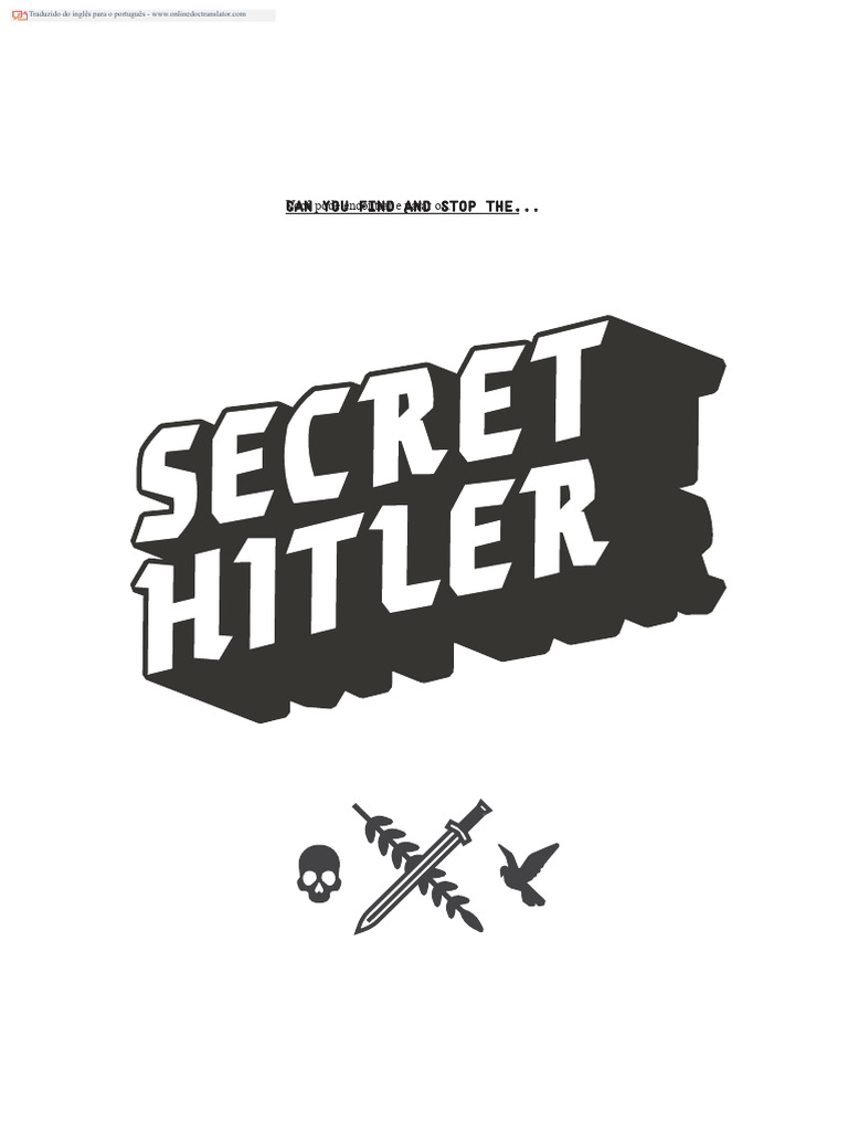Jogo Secret Hitler: Regras e Objetivos | PDF | Presidentes dos Estados ...