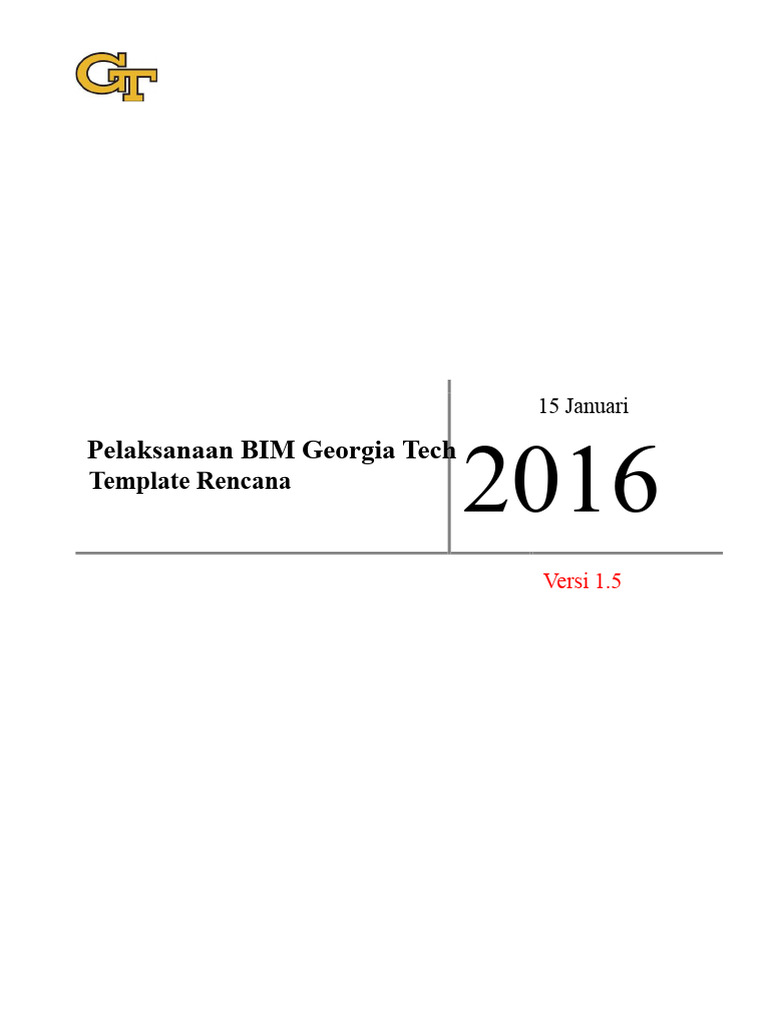 Rencana Eksekusi BIM Georgia Tech 2016 | PDF