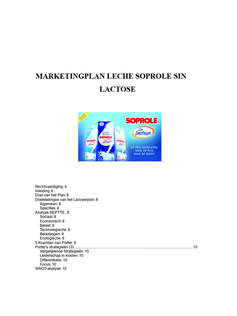 Marketingplan Soprole | PDF
