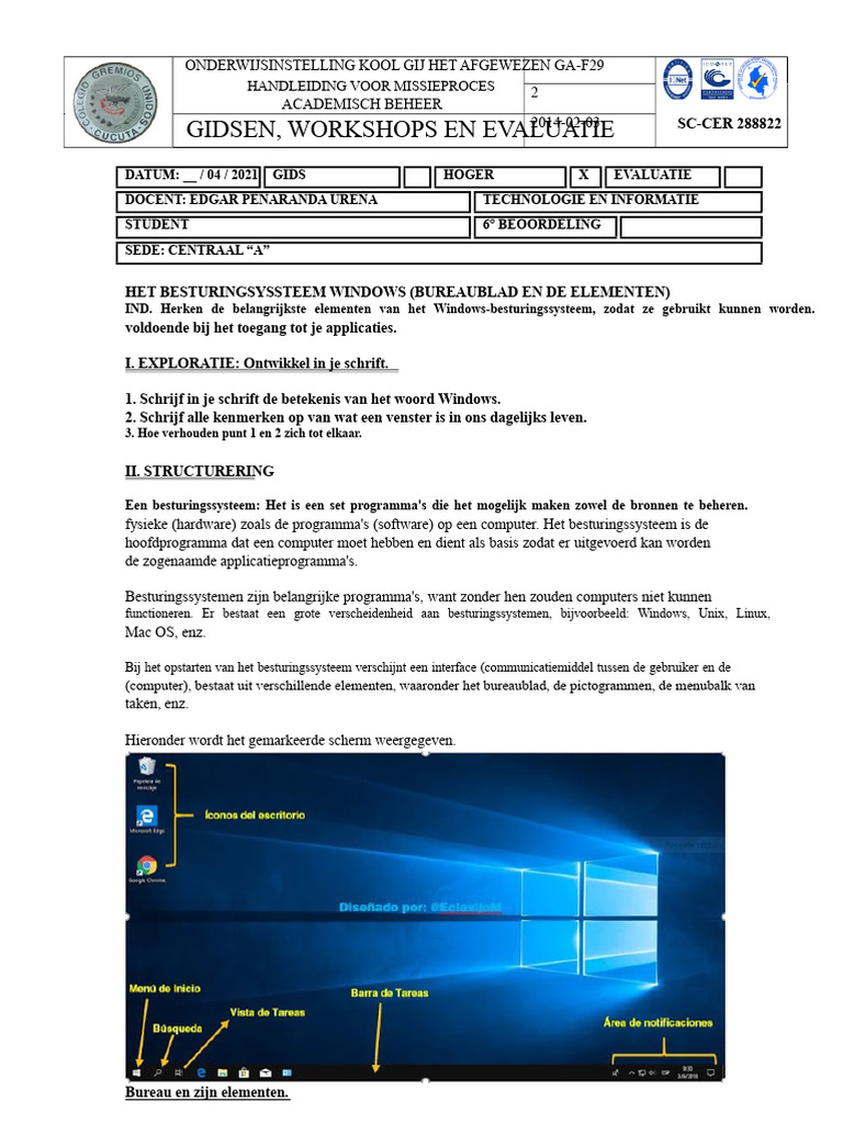 Gids 4. Zesde Klas - Het Windows Besturingssysteem - Technologie en ...