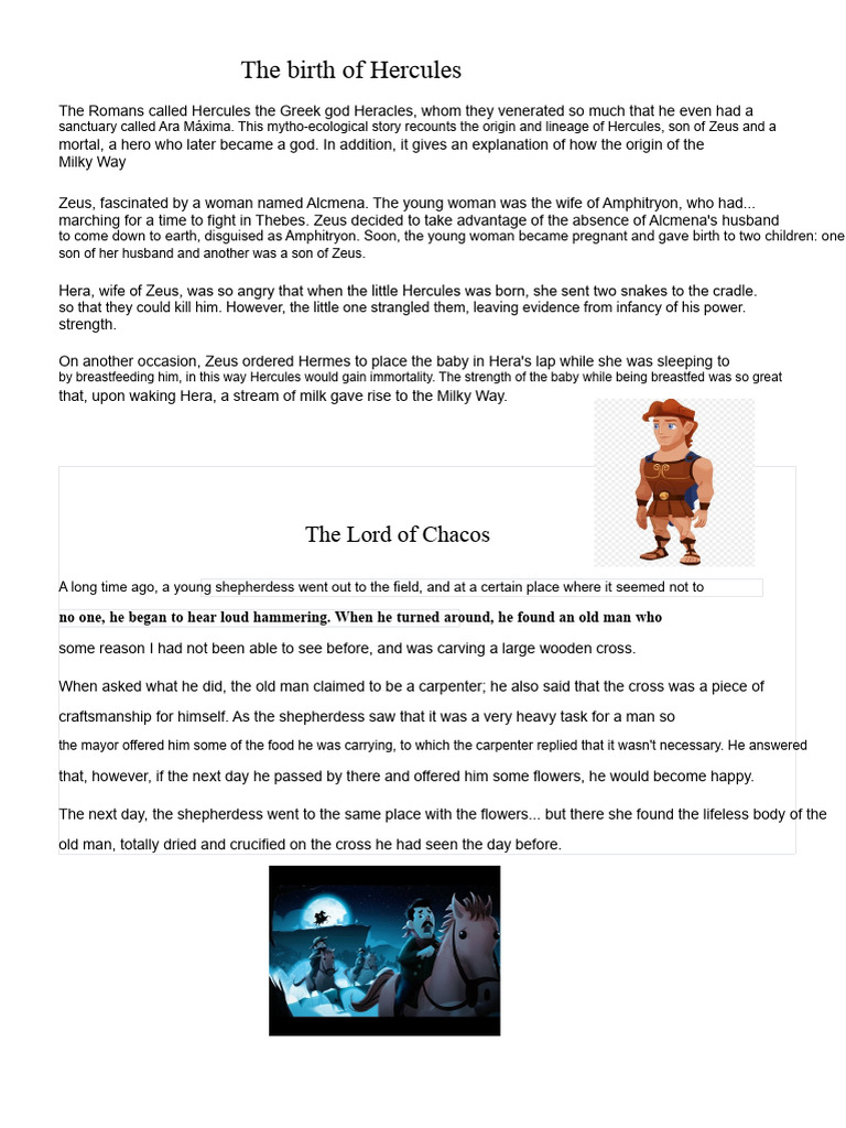 The Birth of Hercules | PDF