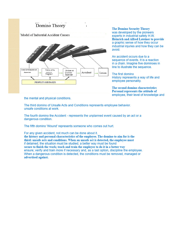 The Domino Security Theory | PDF | Safety | Accidents