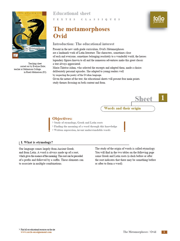 Ovid's Sheet | PDF | Ovid | Word