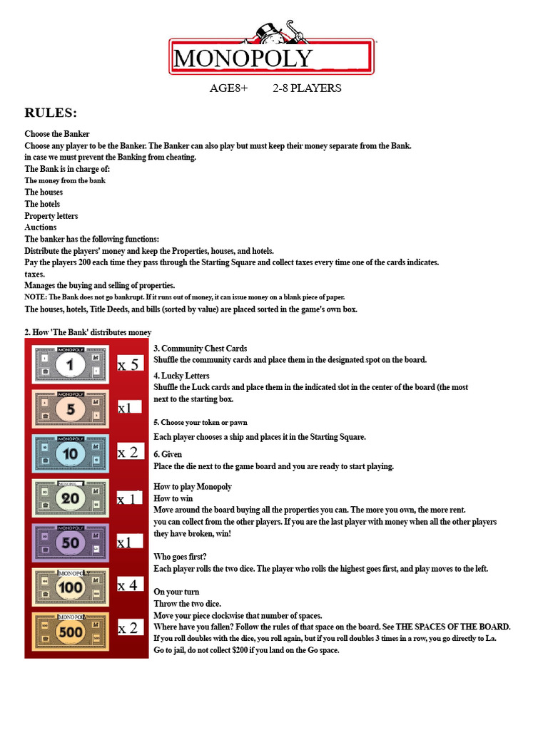 Monopoly Game Rules and Strategies | PDF | Auction