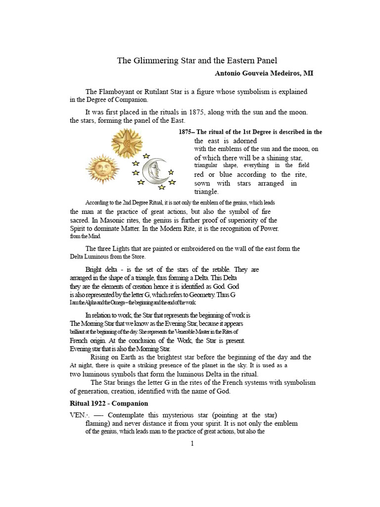 Masonic Symbolism of the Glimmering Star | PDF | Venus | Sky