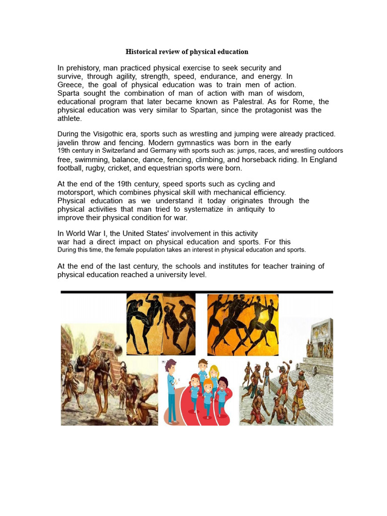 Evolution of Physical Education History | PDF | Olympic Games | Sports