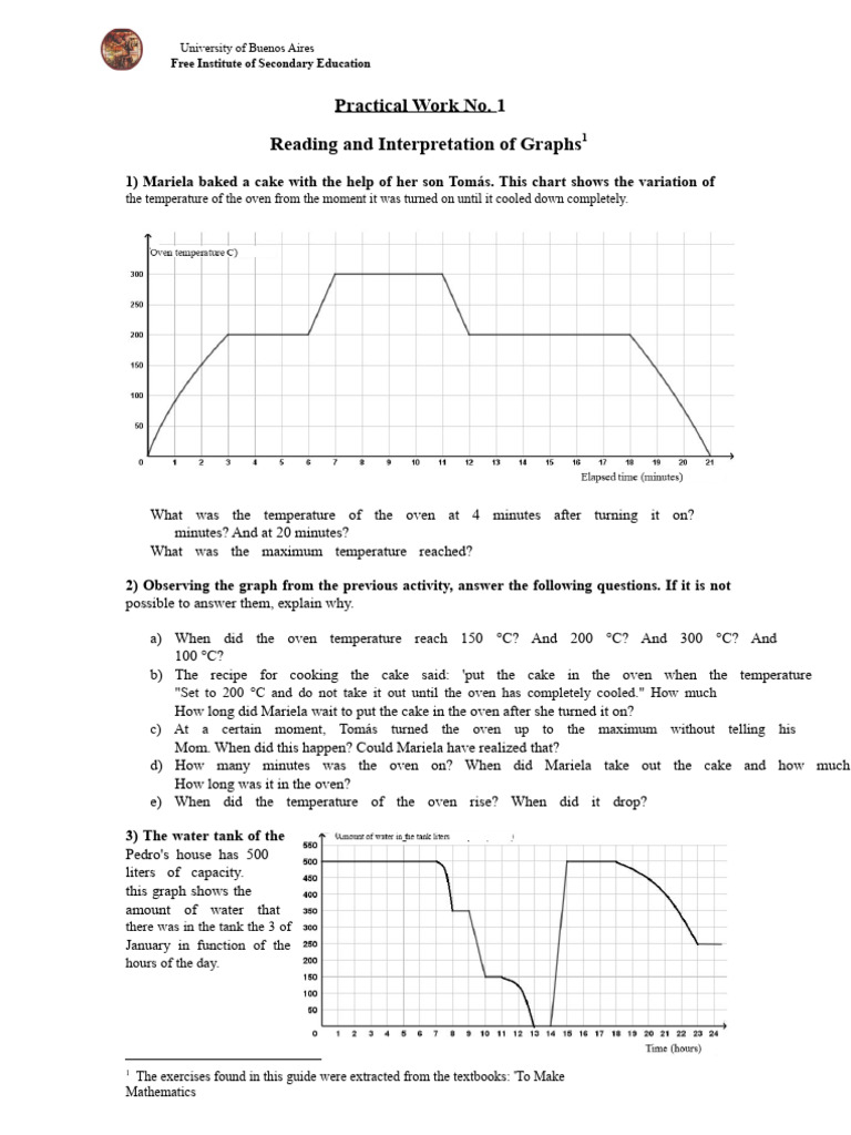 Graph Interpretation Exercises for Students | PDF | Venus | Cakes