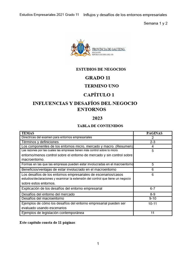 1 Capítulo Uno - Desafíos Del Medio Ambiente (31.01.2023) | PDF | Los ...