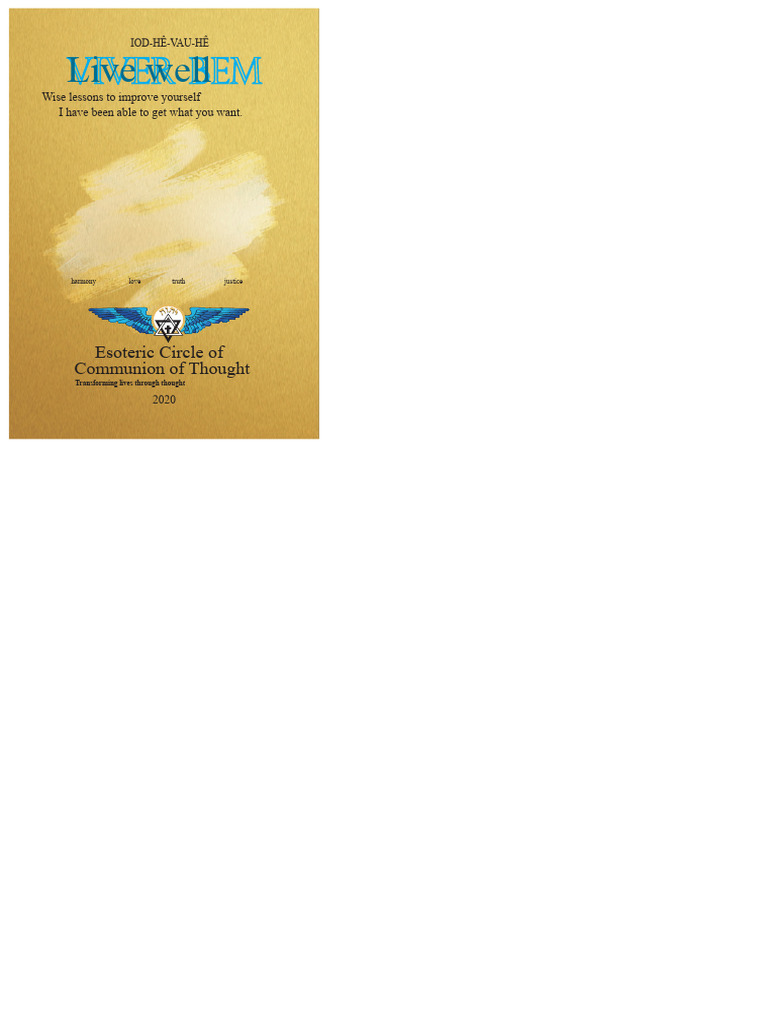 Live Well | PDF | Thought | Mind