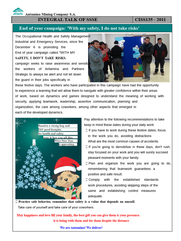 Integral Talk SSSE 135 - Year-End Campaign - With My Safety, I Don't ...