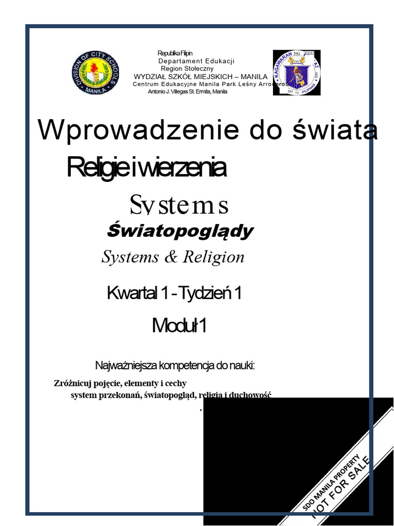 IWRBS - Q1 - Mod1 - Wizje Świata Systemy Wierzeń I Religia PDF | PDF