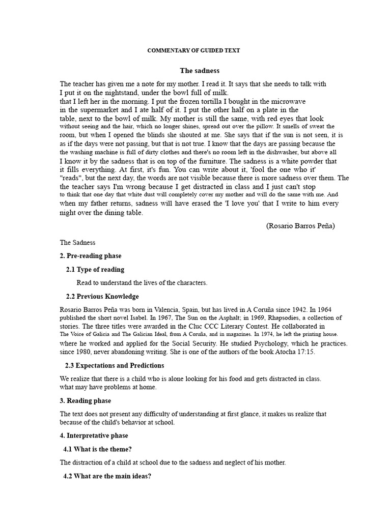 The Sadness TEXT | PDF | Psychology | Psychological Concepts