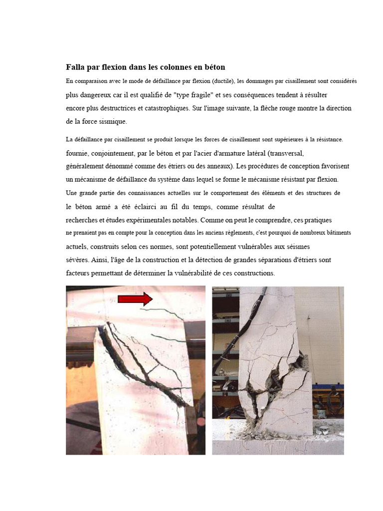Modes de défaillance des colonnes en béton | PDF | Béton armé | Béton