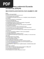 Test Osobowości EPQ-R | PDF