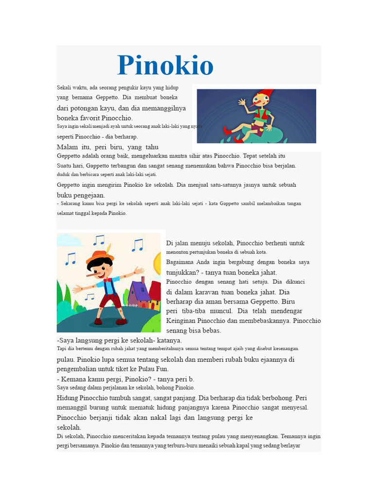 Petualangan Pinokio Menuju Kemanusiaan | PDF
