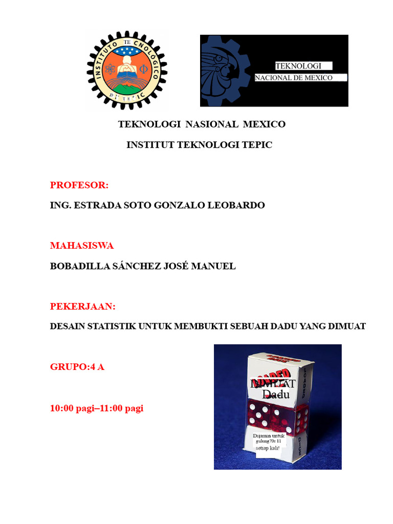 Probabilitas Dadu Dimuat: Analisis Eksperimen | PDF