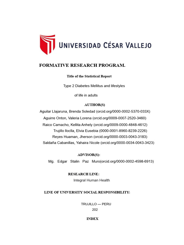 Formative Research Program. F | PDF | Diabetes | Survey Methodology