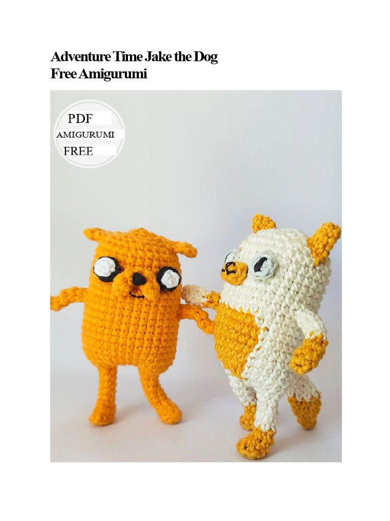 Adventure Time - Jake The Dog Crochet Amigurumi Free | PDF | Amigurumi ...