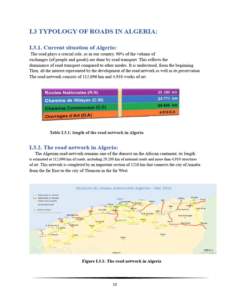 Algeria's Road Network Overview 2023 | PDF | Algeria | Land Transport
