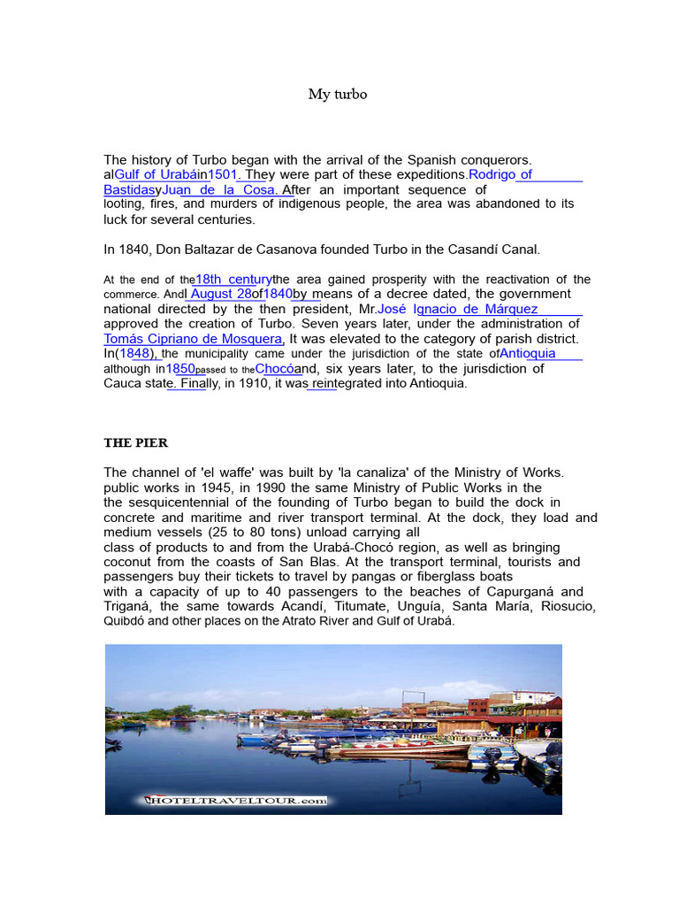 Founding Year of Turbo, Antioquia | PDF