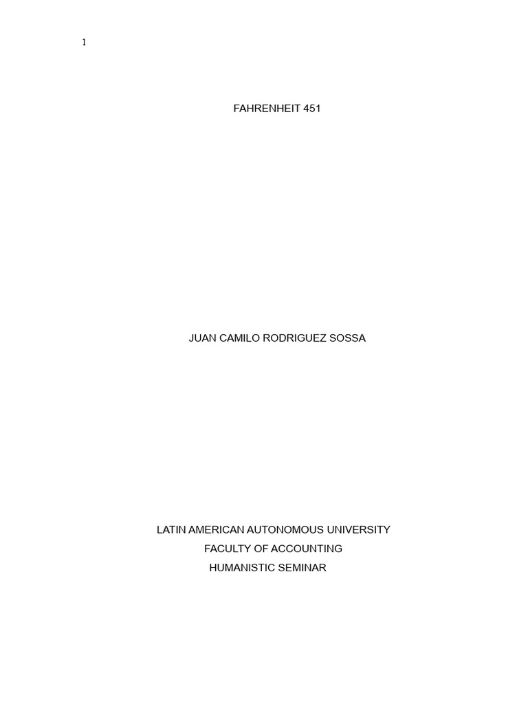 Analysis of Fahrenheit 451 Themes | PDF