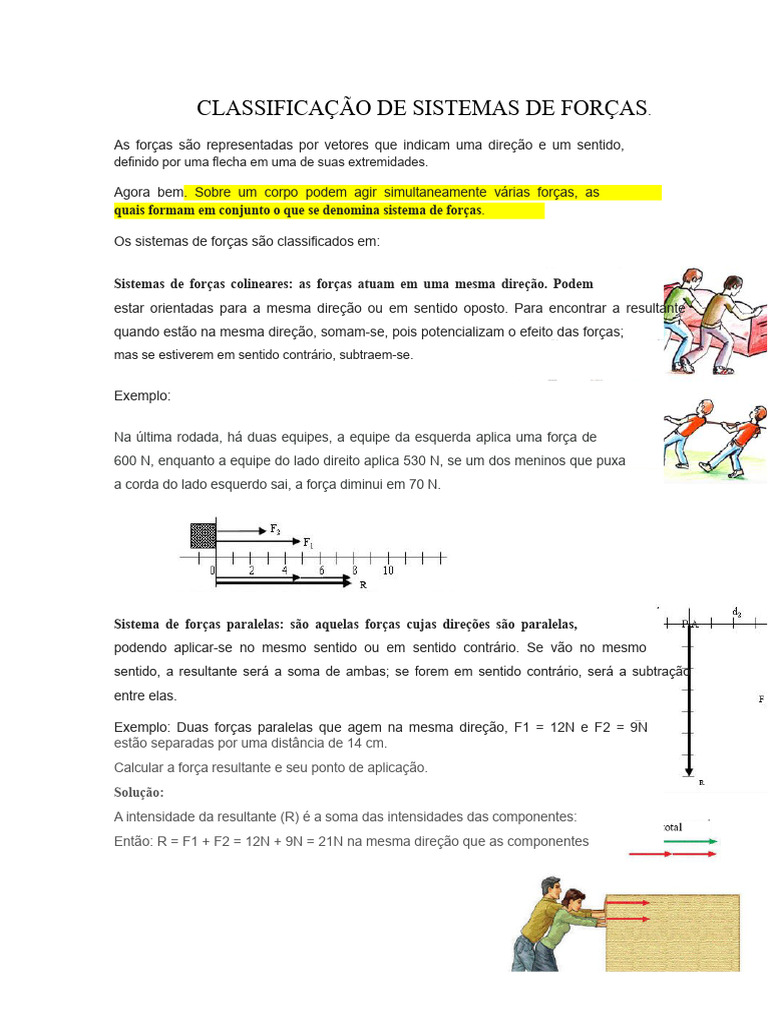 Classificação de Sistemas de Forças | PDF | Espaço vetorial | Física
