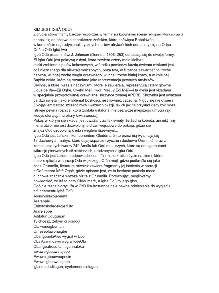 Kim Jest Igbá Odù | PDF