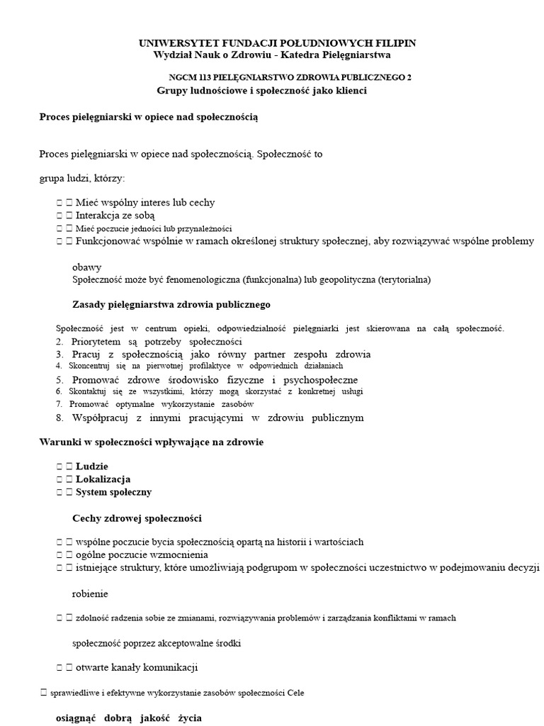 Rozdział 6 CHN | PDF