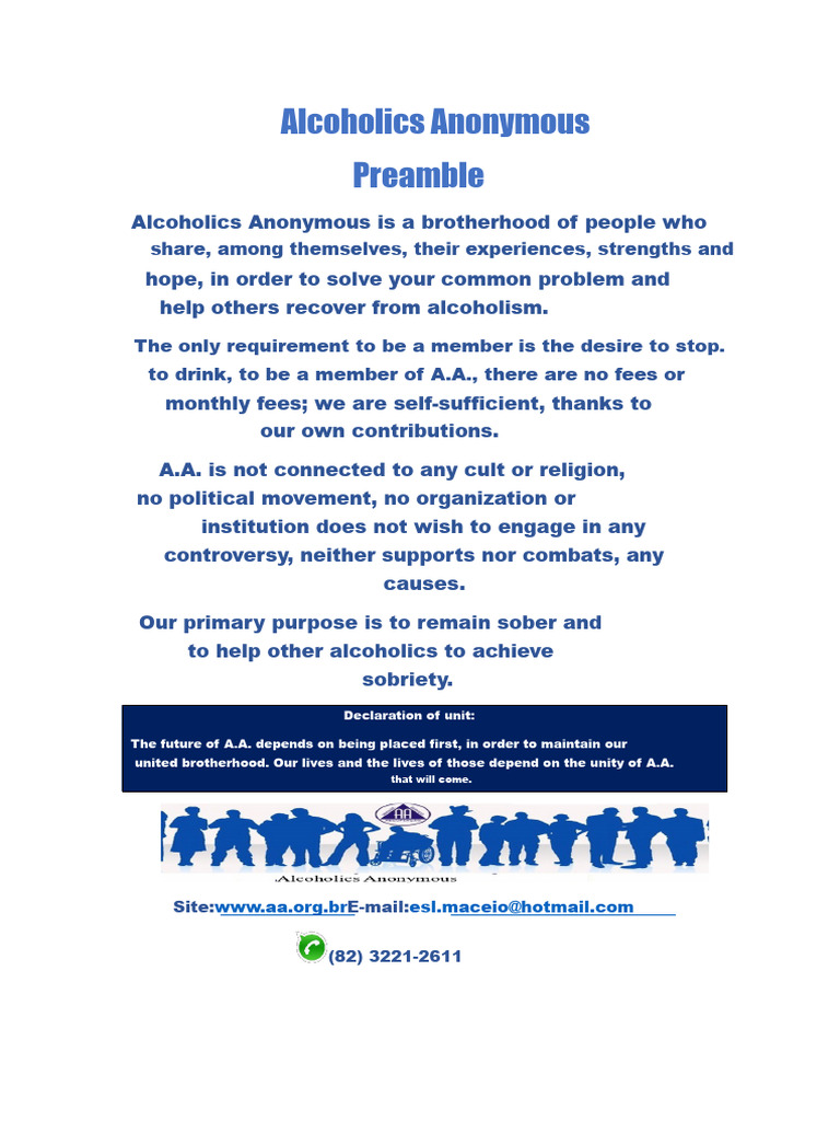 Preamble of A.A. | PDF