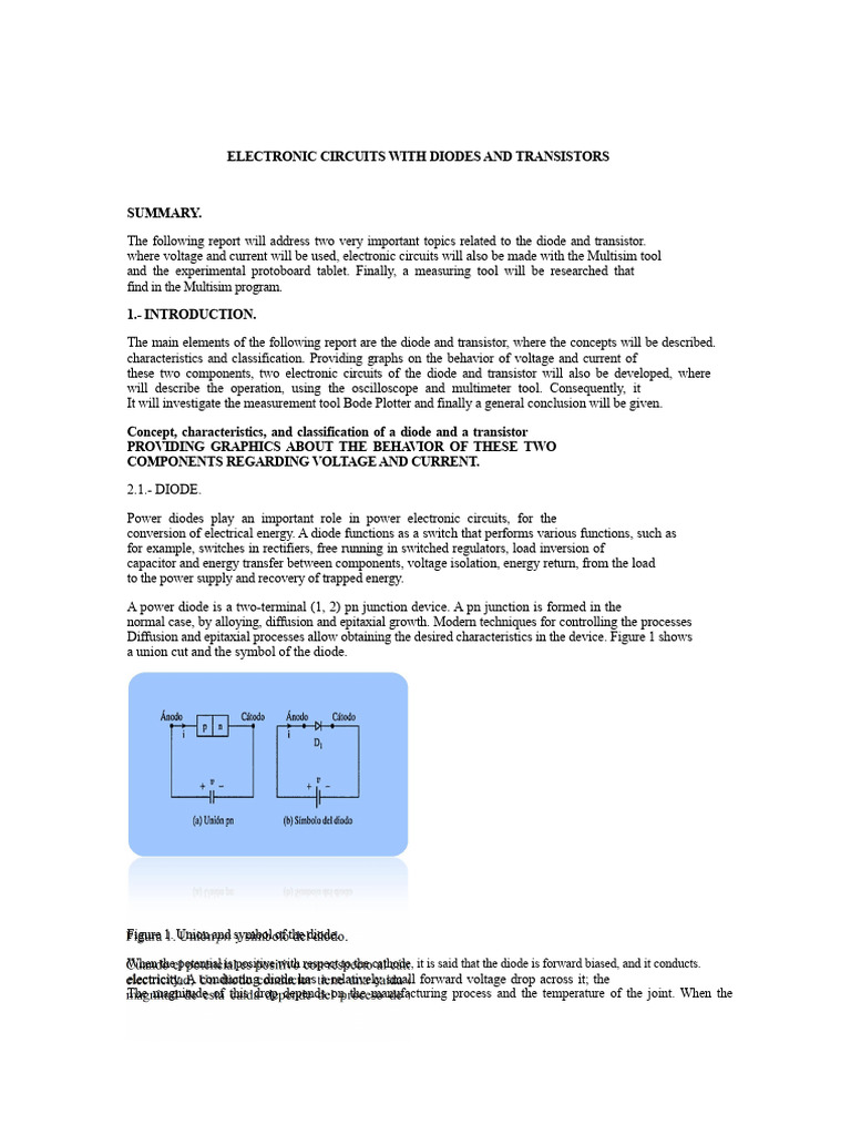 Electronic Circuits With Diodes and Transistors | PDF | Bipolar ...