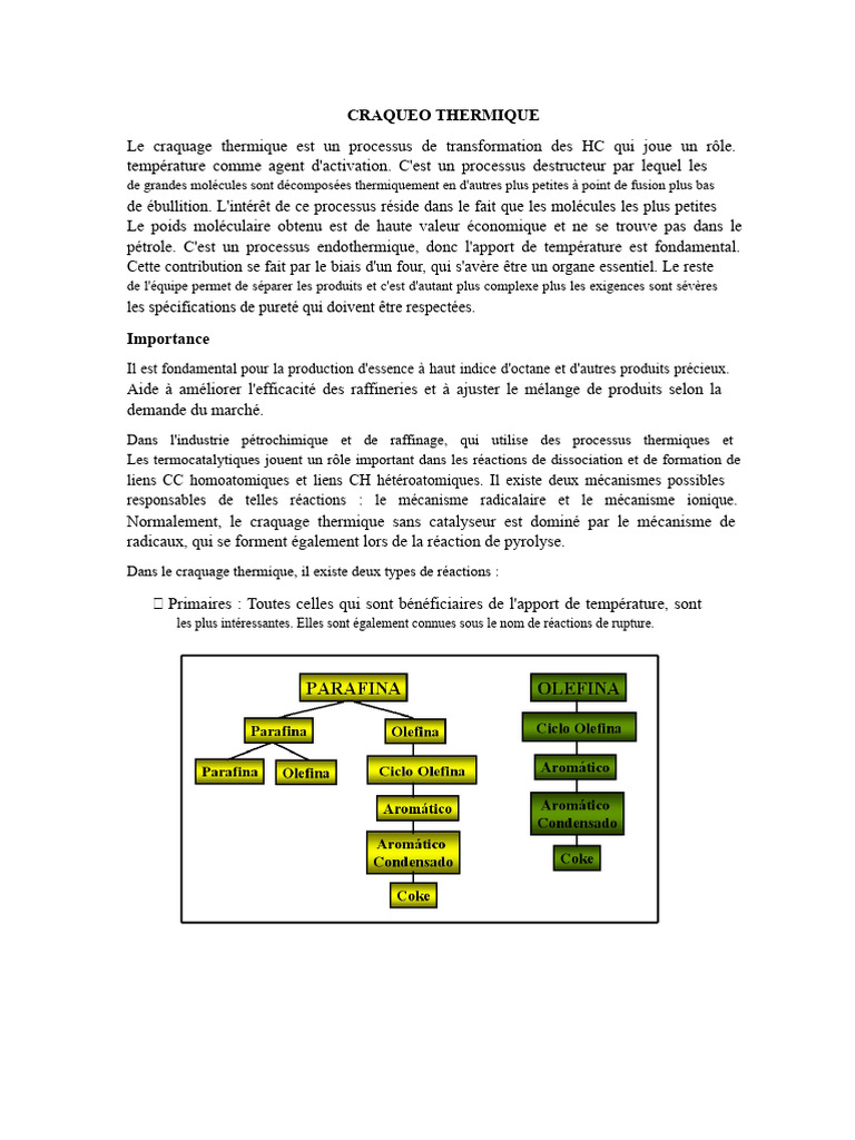 Craquage Thermique | PDF | Gazole | Distillation