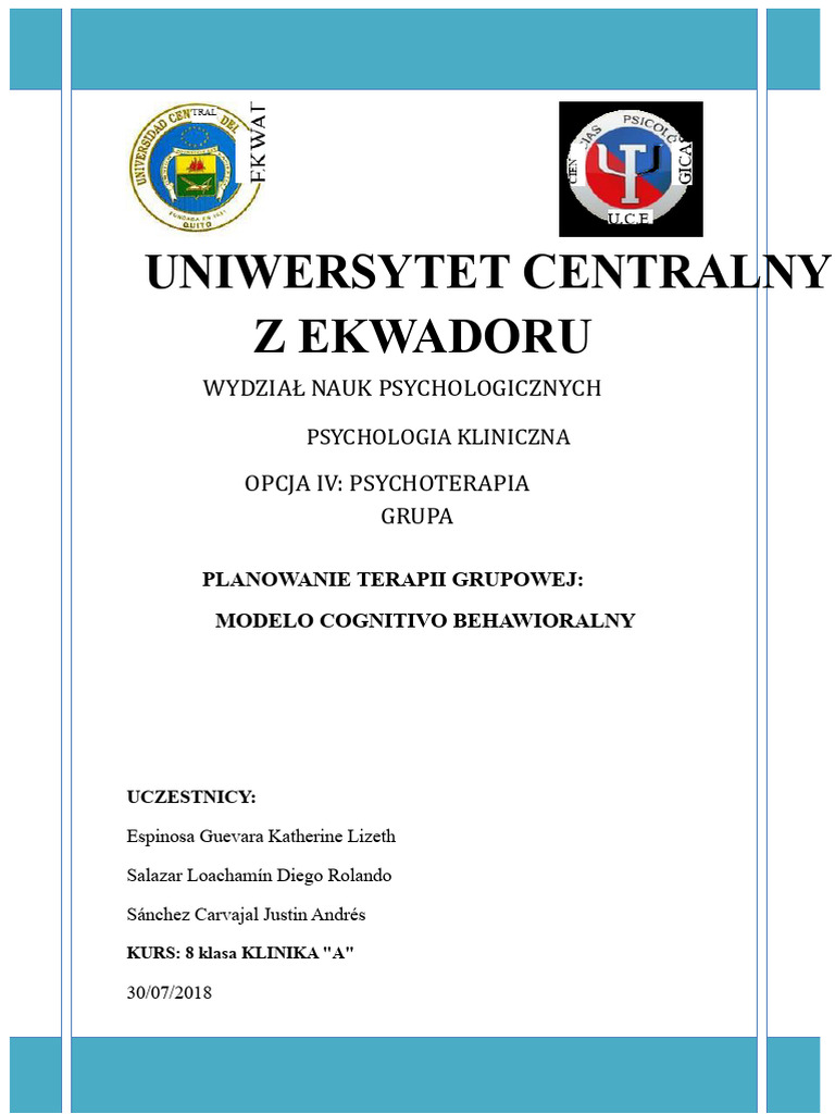 Planowanie Poznawczo-Behawioralne | PDF