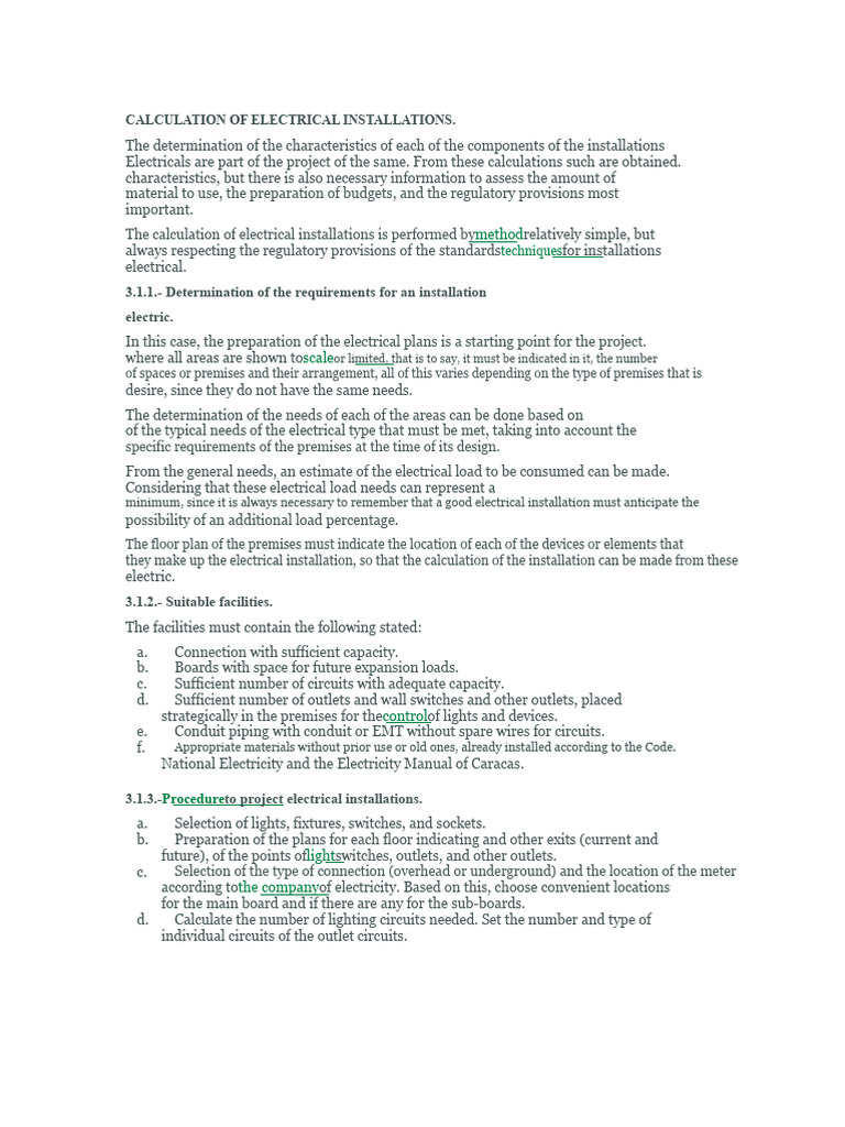 Calculation of Electrical Installations | PDF | Fuse (Electrical ...