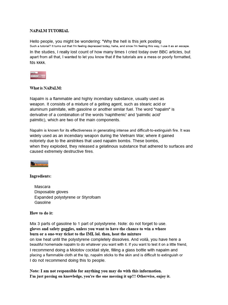 Tutorial - How To Make Napalm | PDF