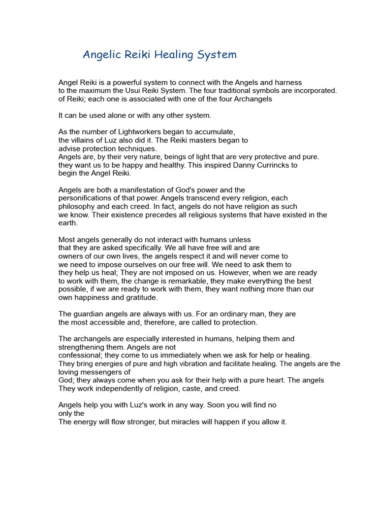 Angelic Reiki Connector of Angelic Light | PDF | Angel | Archangel