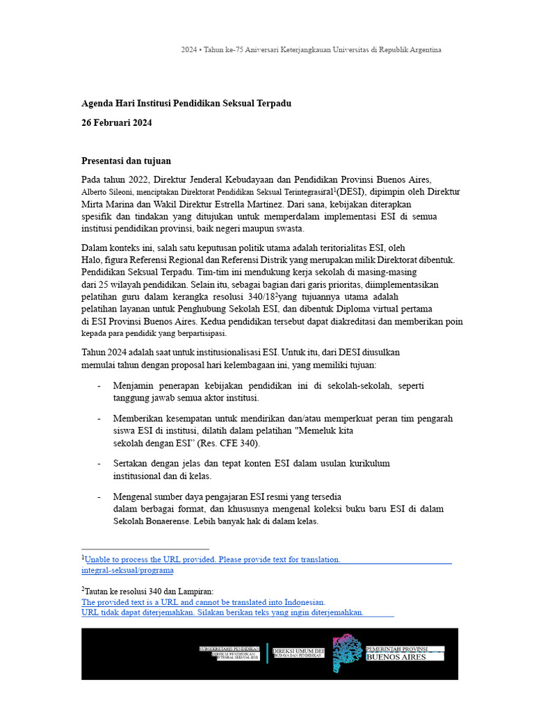 Hari Institusi ESI 2024 | PDF