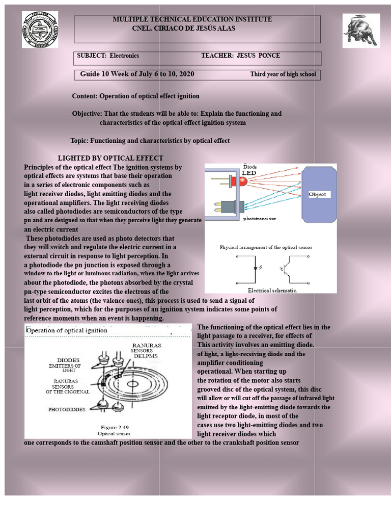 Optical Sensor | PDF | Ignition System | Diode