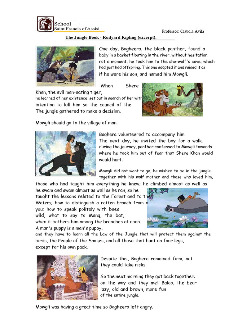 The Jungle Book Adaptation PDF | PDF | Bagheera | Baloo