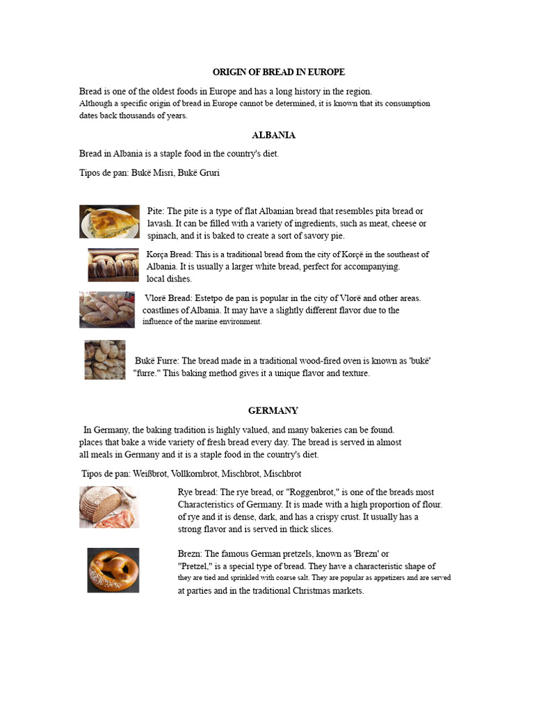 Origin of Bread in Europe | PDF | Breads | Staple Foods