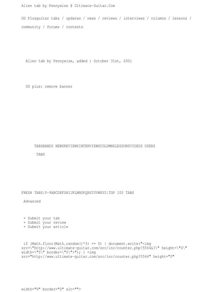 Alien Tab by Pennywise | PDF | Software | World Wide Web