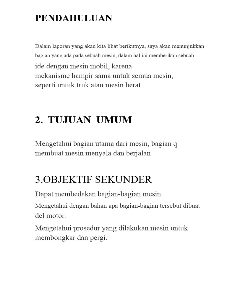 Laporan Bagian-Bagian Mesin | PDF