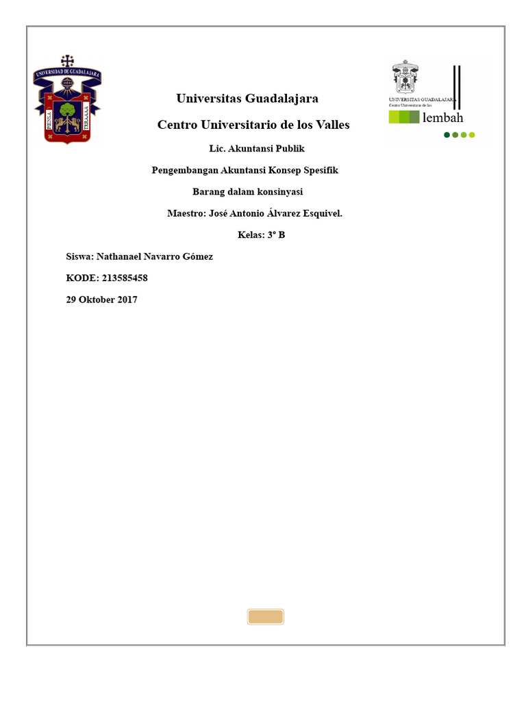 Barang Dalam Konsinyasi | PDF