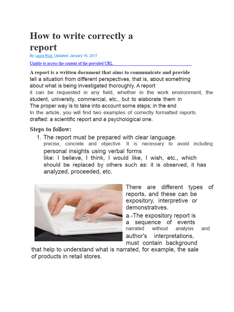 How to Write an Effective Report | PDF | Evaluation | Information