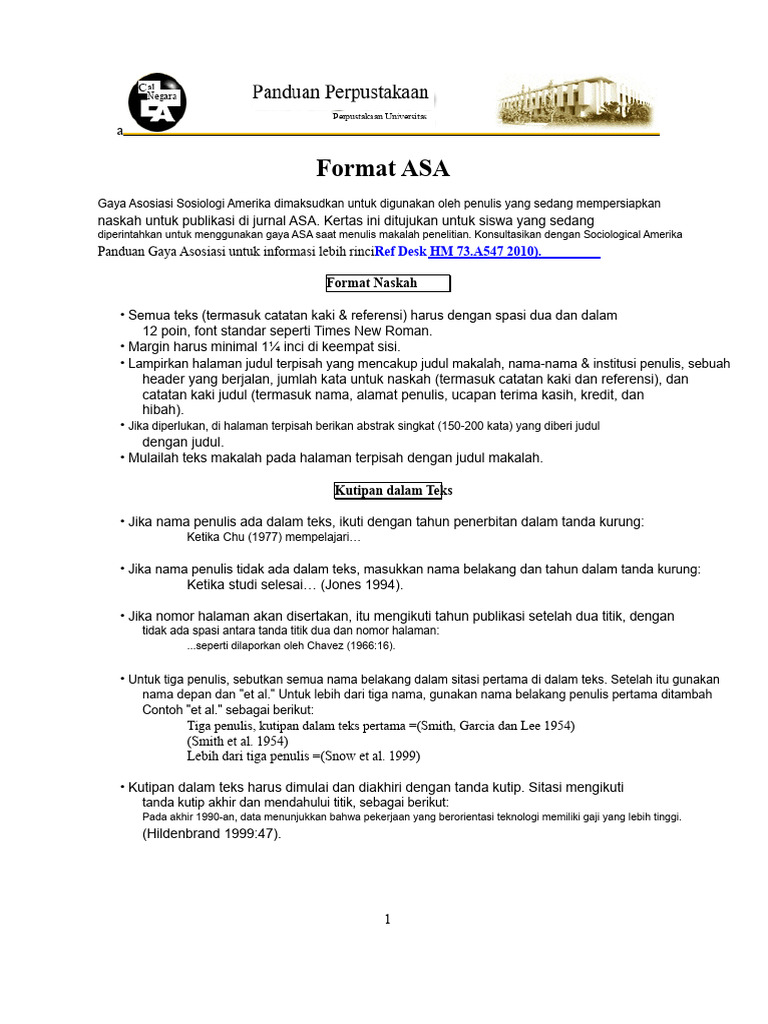 Format ASA | PDF