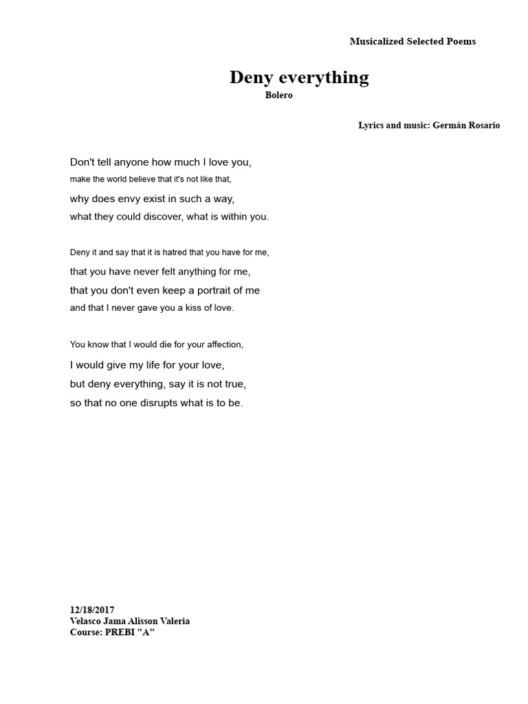 Deny Everything | PDF