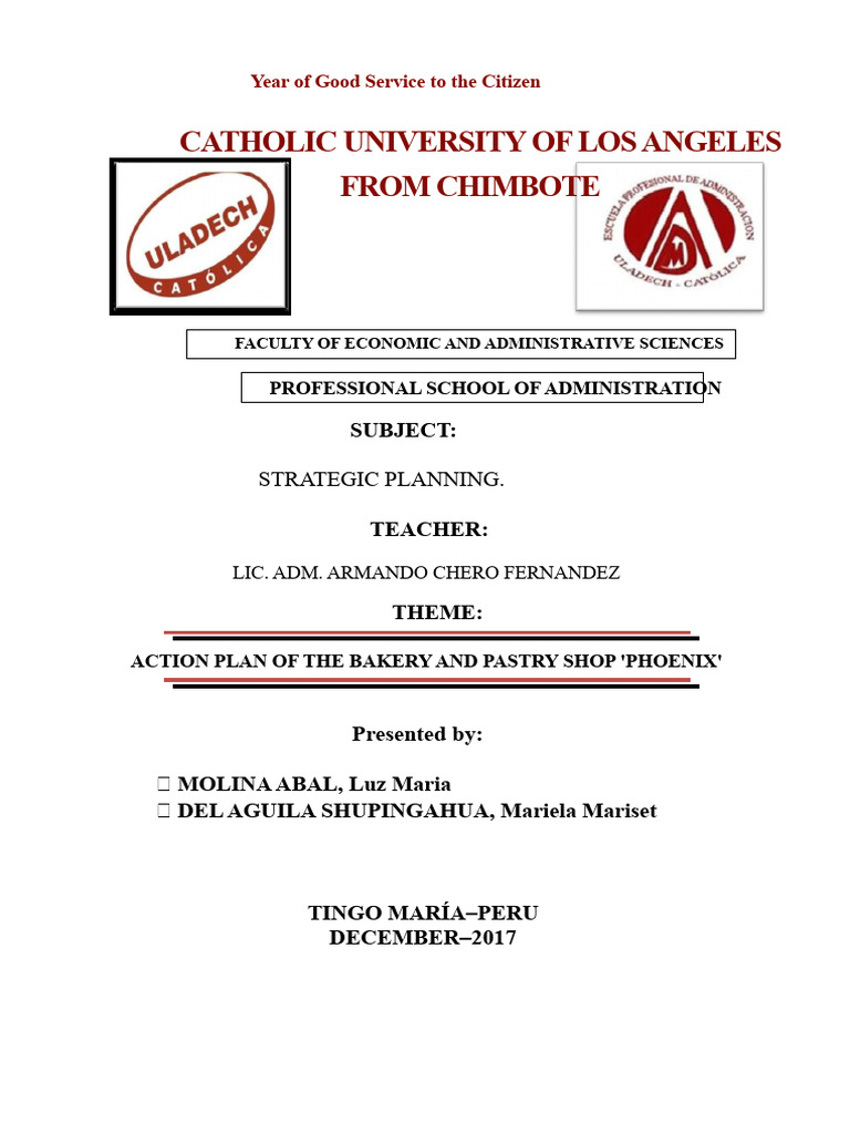 Fenix Bakery Action Plan | PDF | Marketing | Market (Economics)
