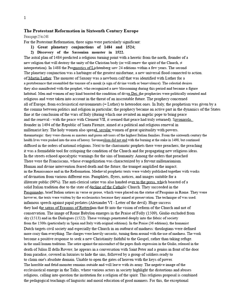 Signs of the Protestant Reformation | PDF | Martin Luther ...