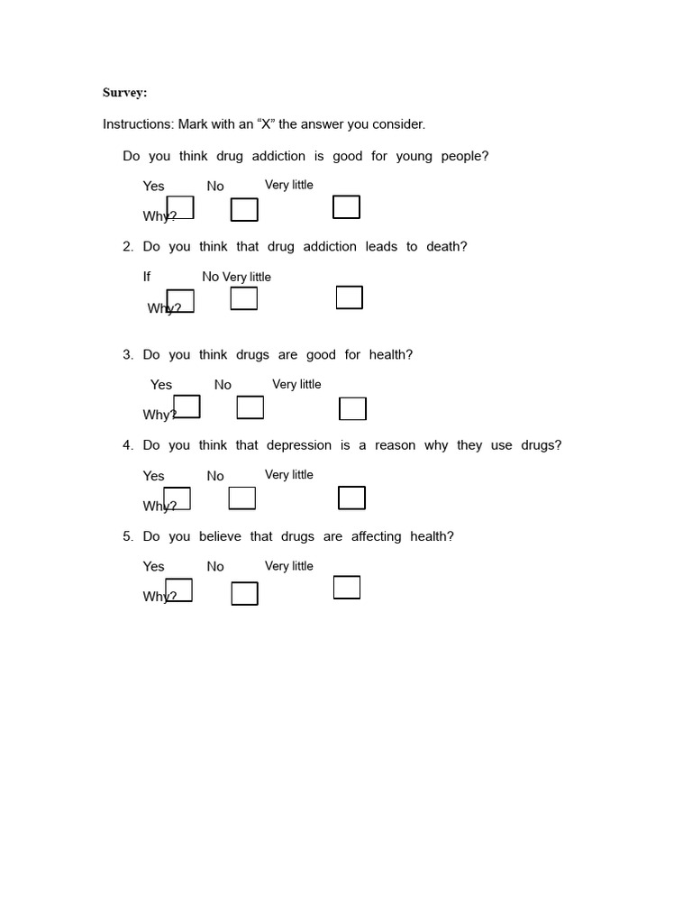 Survey On Drug Addiction | PDF