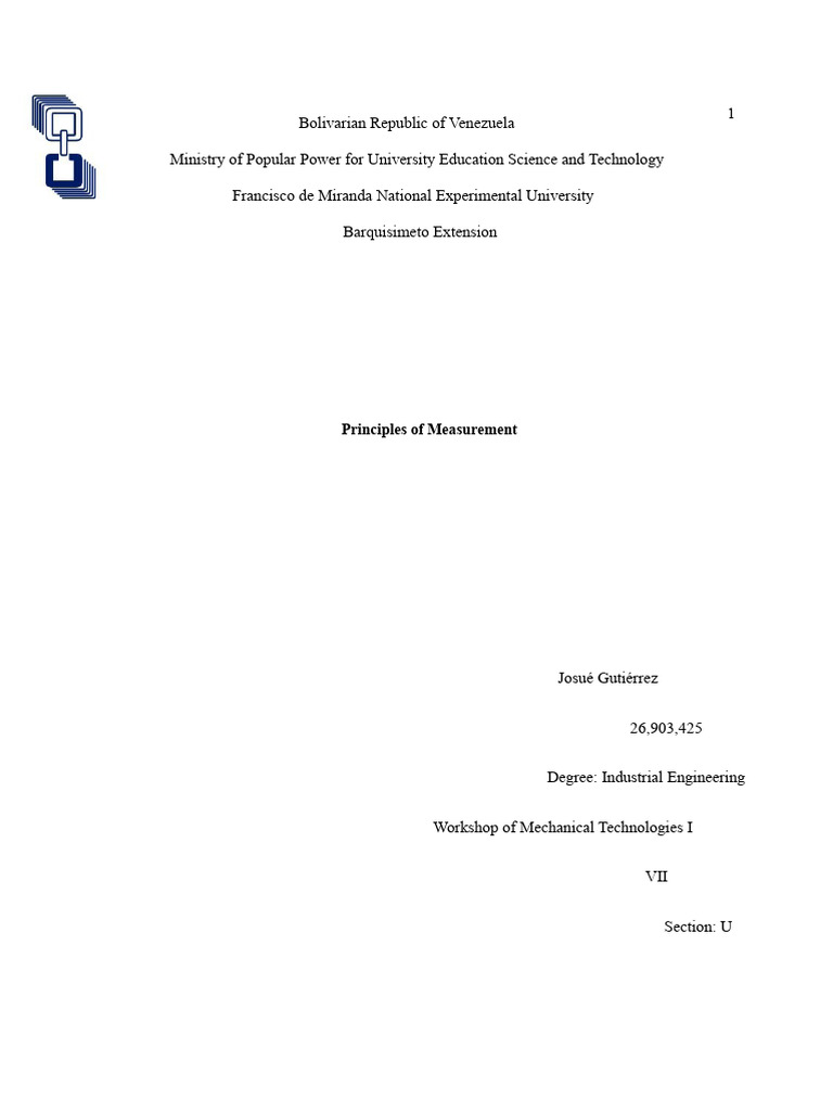 Principles of Measurement | PDF | Measurement | Accuracy And Precision