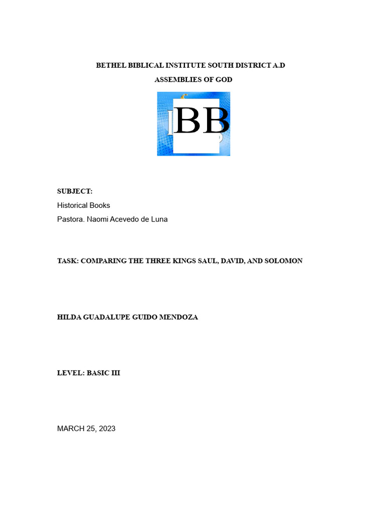 Introduction Saul (Autosave) | PDF | Saul | Books Of Samuel